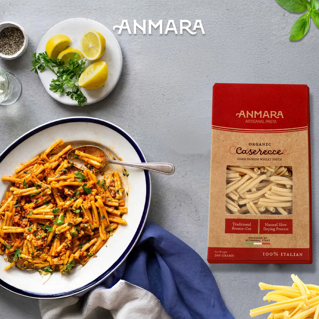Anmara Caserecce Organic Pasta | Bronze-Cut Italian Pasta – 500g ...