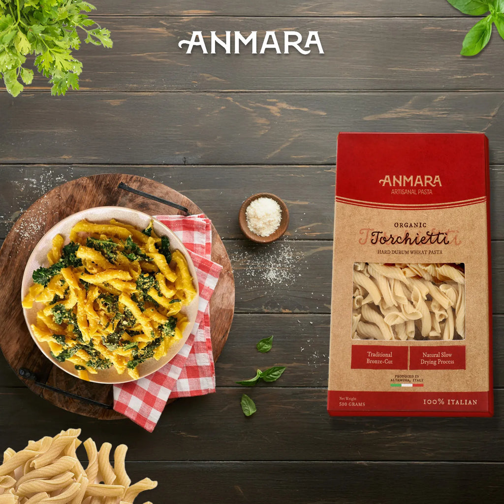 Anmara Organic Torchietti | Italian Bronze-Cut Pasta for Sauces ...