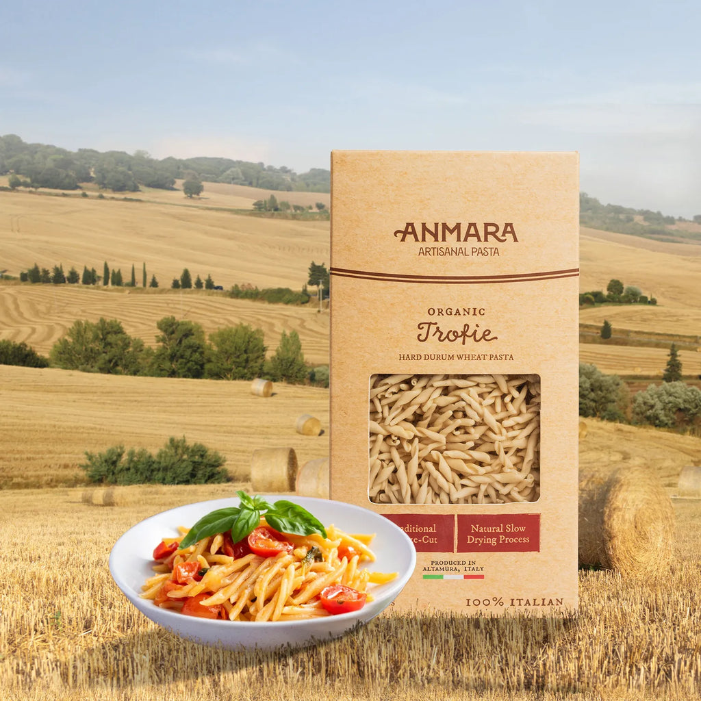 Anmara Organic Trofie | Italian Bronze-Cut Pasta for Pesto & Sauces ...