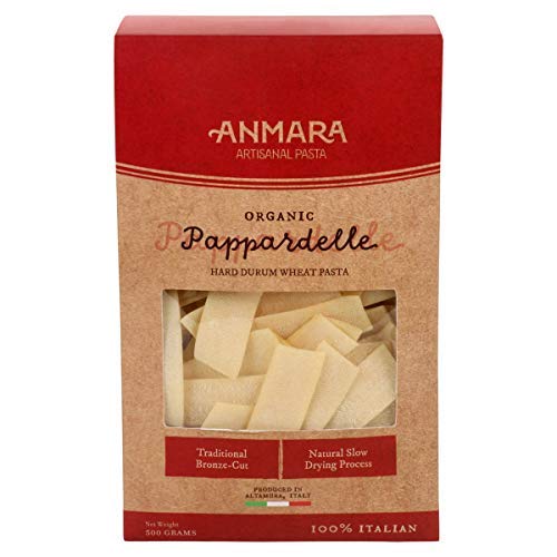 Anmara Artisanal Pasta, Organic Pappardelle, Hard Durum Wheat, 500 g ...