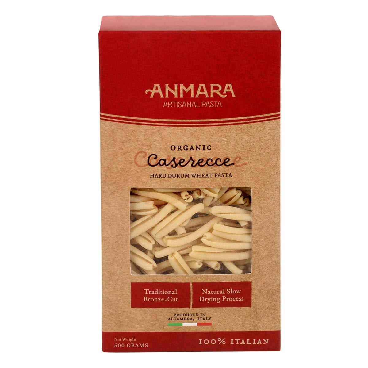 Anmara Artisanal Pasta, Organic Caserecce, Hard Durum Wheat, 500 g ...