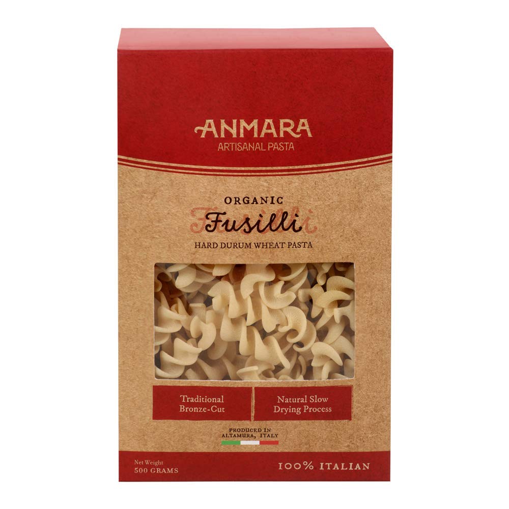 Anmara Artisanal Pasta, Organic Fusilli (Hard Durum Wheat)-500G ...